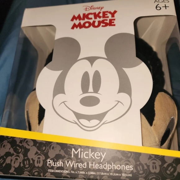 Disney | Headphones | Mickey Mouse Plush Wired Earphones Child Safe ...
